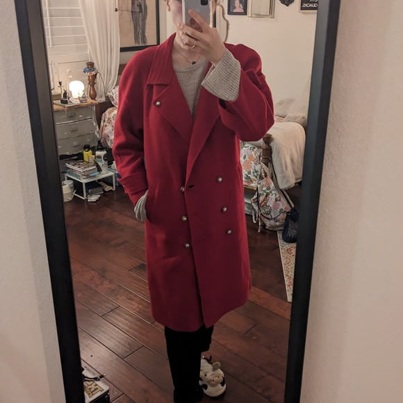 Goo Yoon Hoe | Jackets & Coats | 8s90s Korean Red Winter Coat | Poshmark